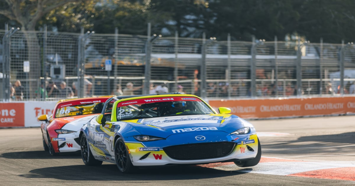 Adakonis holds off Thomas for first Mazda MX-5 Cup win in St. Pete Race ...