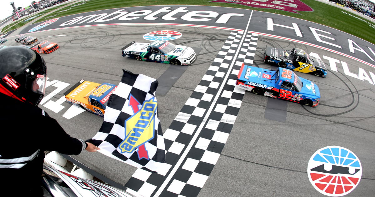 Busch just beats Friesen at the line to win Truck race at Atlanta | RACER