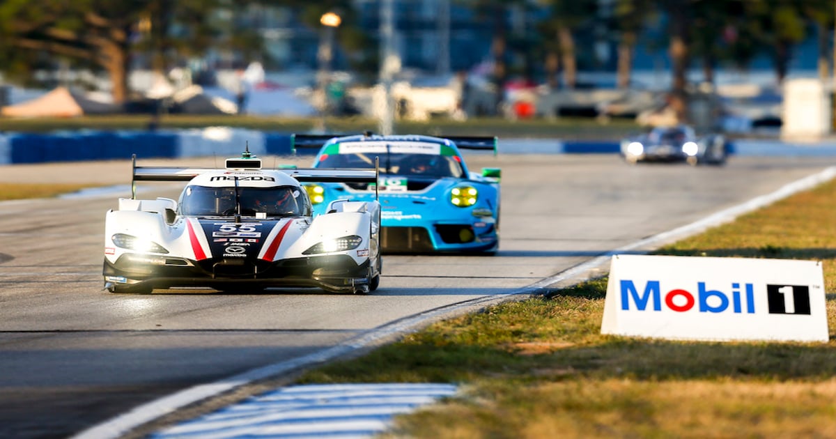 Jarvis/Tincknell/Bomarito Mazda leads at the Sebring 4-hour mark | RACER