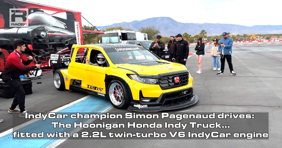 VIDEO: Simon Pagenaud drives the Hoonigan Honda Indy Truck | RACER
