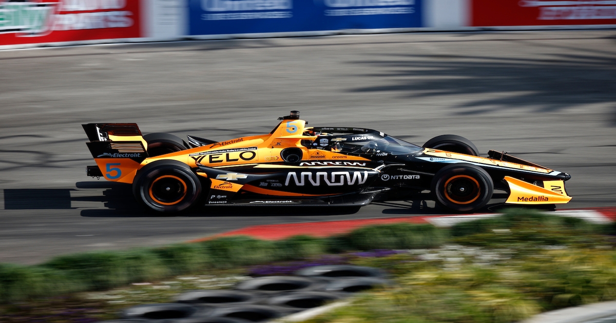 O'Ward continues blitzing IndyCar field in Long Beach first practice ...