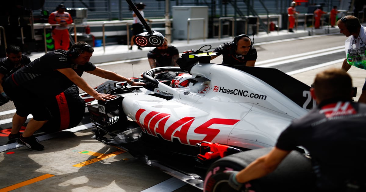 Haas fire damages tires in Russia | RACER